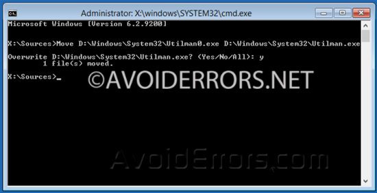 Reset Forgotten Domain Admin Password On Server 2012