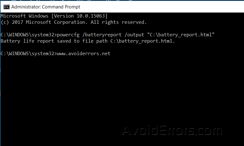 How to Generate Battery and Energy Report Windows 10 Laptop - AvoidErrors
