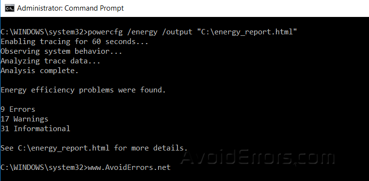 How to Generate Battery and Energy Report Windows 10 Laptop - AvoidErrors