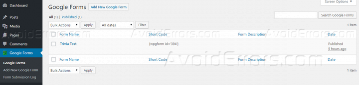 How to Add a Google Form to Your WordPress Site - AvoidErrors