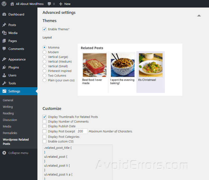How to Display Related Posts in WordPress - AvoidErrors