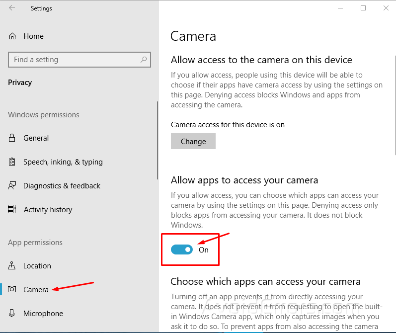 How to Turn on Camera or Webcam in Windows 10 3 - AvoidErrors