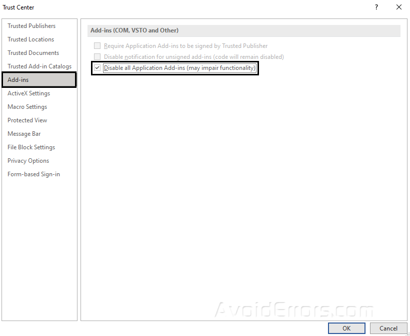 Fix - Word Can’t Do this Because a Dialog Box is Open - AvoidErrors