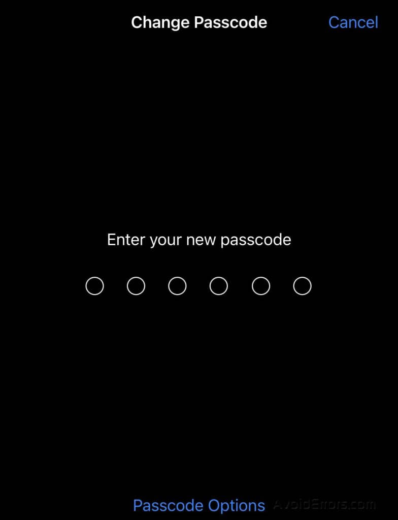 How to Change Passcode on iPhone or iPad - AvoidErrors