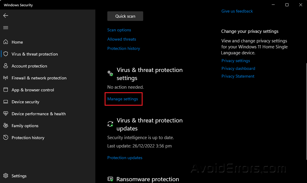 Fix Windows 11 Defender Not Working - AvoidErrors